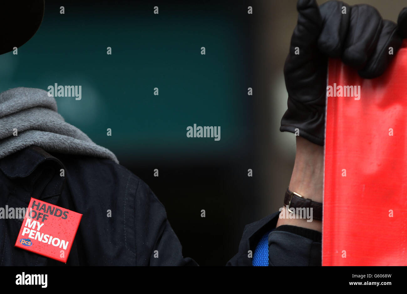 PCS members during a trade union rally in Victoria Gardens outside the ...