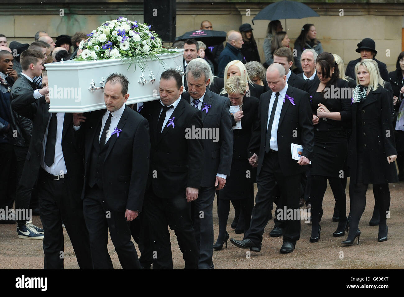 The coffin carrying Christina Edkins is carried out of St Phillips ...