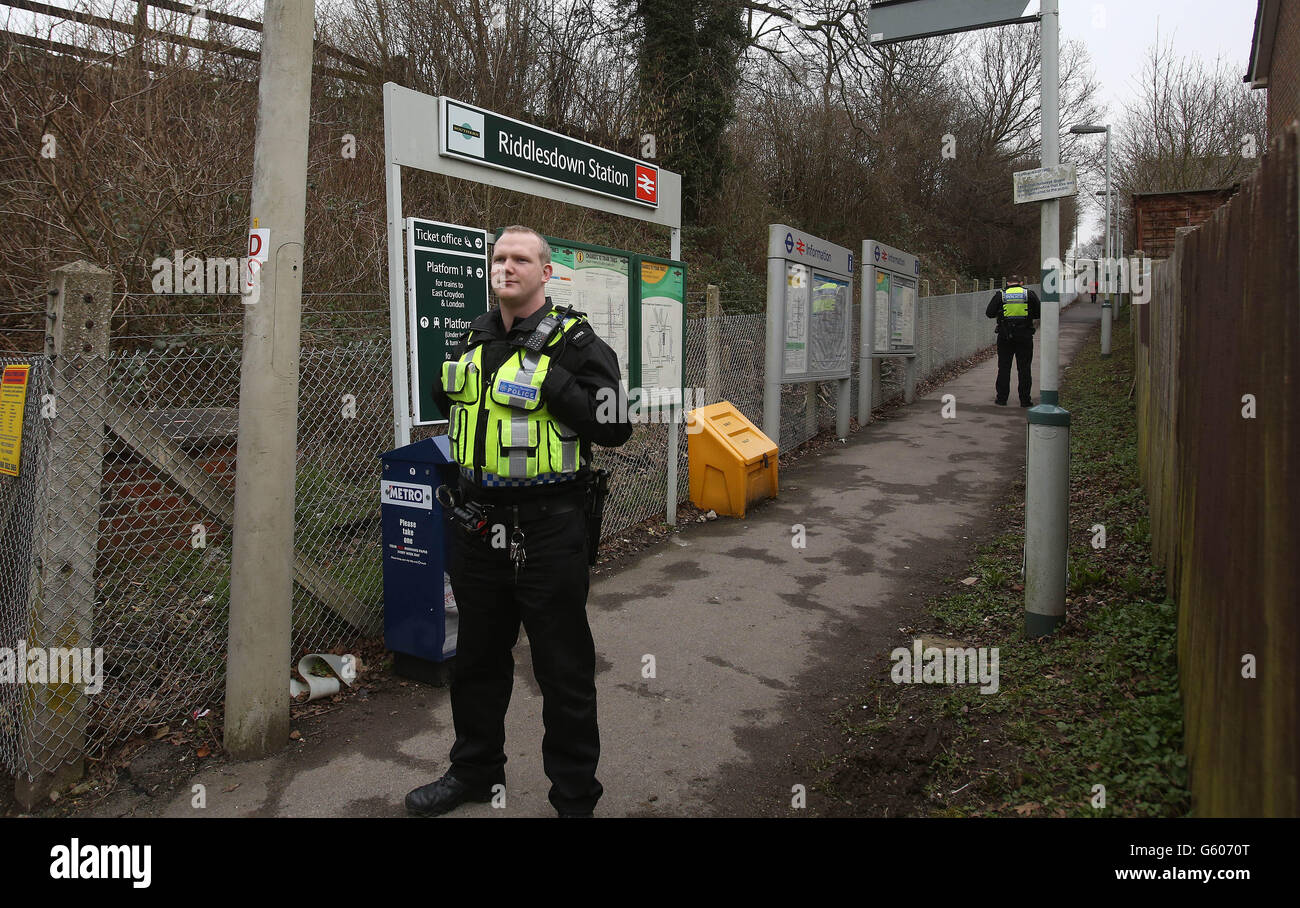 Riddlesdown rail deaths Stock Photo - Alamy