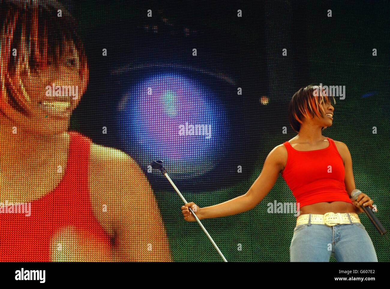 Singer Beverley Knight performing on stage during the 95.8 Capital ...