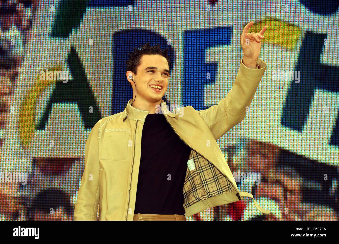 Singer Gareth Gates performing during the 95.8 Capital Radio Party in ...
