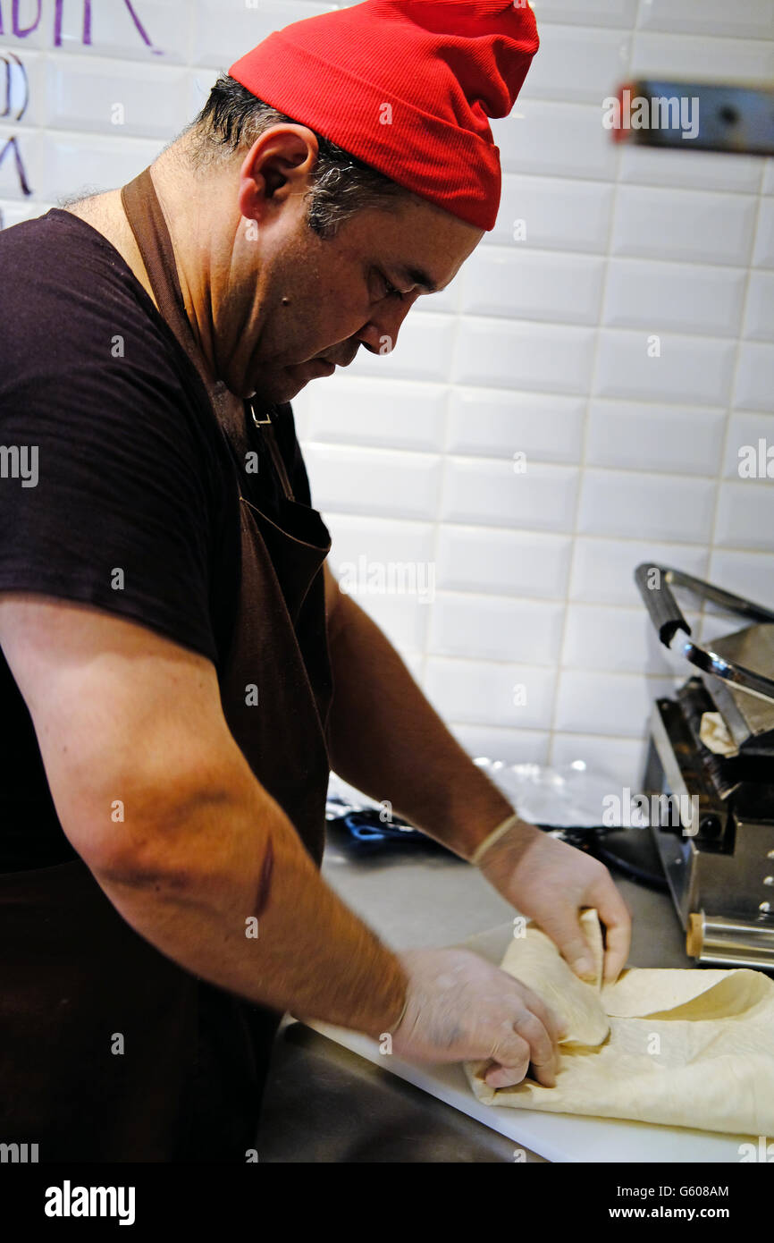 chef cooking wrap sandwich Stock Photo - Alamy