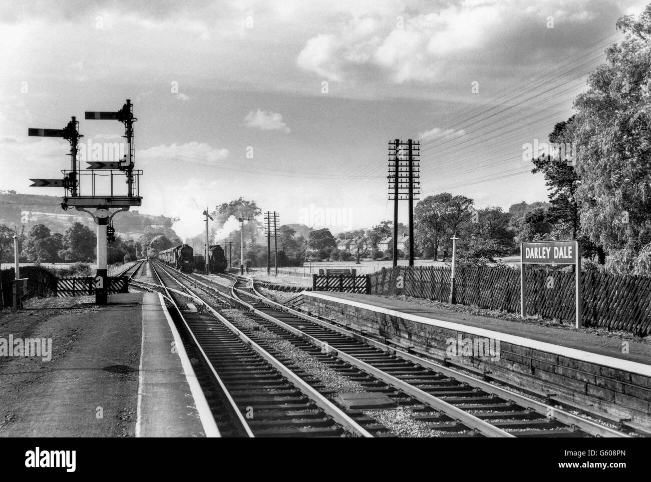 A scene looking north-west from the MRs Darley Dale station ...