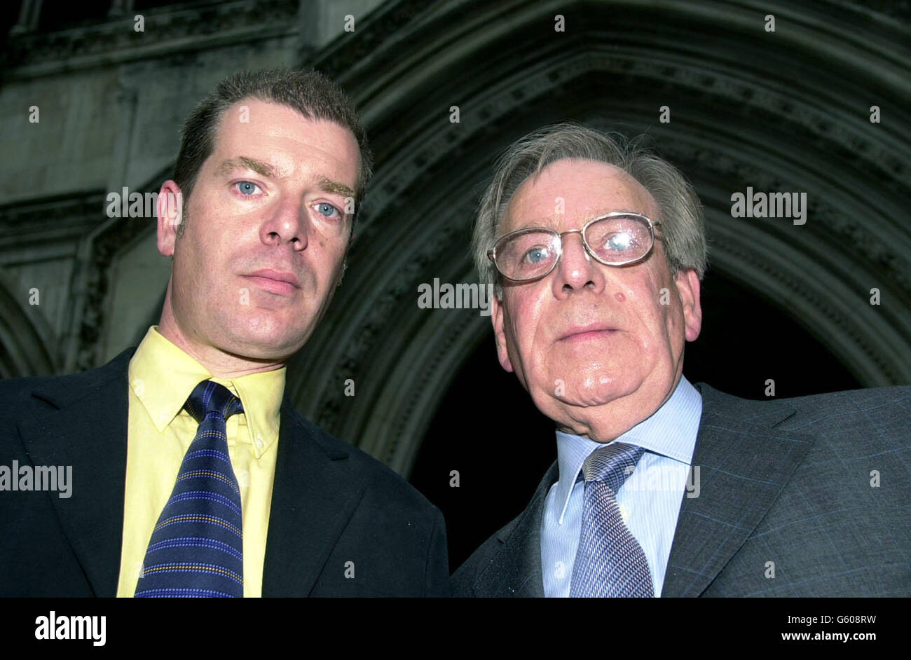 Maurice Balchin (right) stands beside his son, Warren, outside the ...