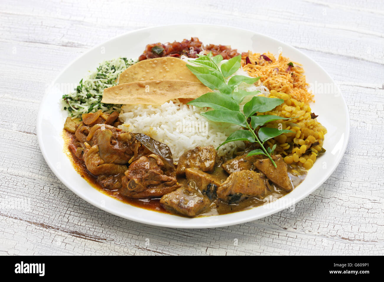 rice and curry, sri lankan cuisine Stock Photo - Alamy
