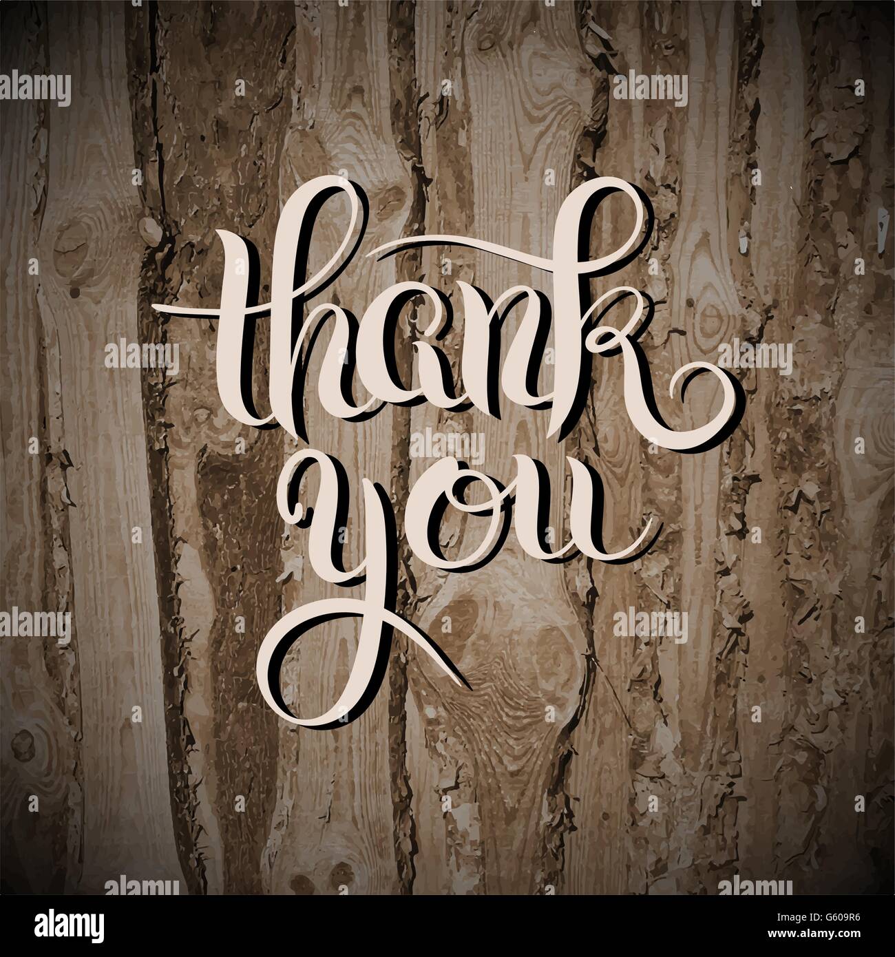 modern calligraphy thank you handwritten lettering inscription o Stock ...