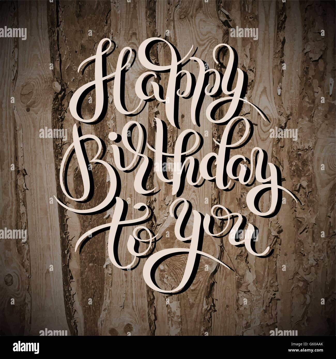 original hand lettering inscription typography template Happy Bi Stock ...