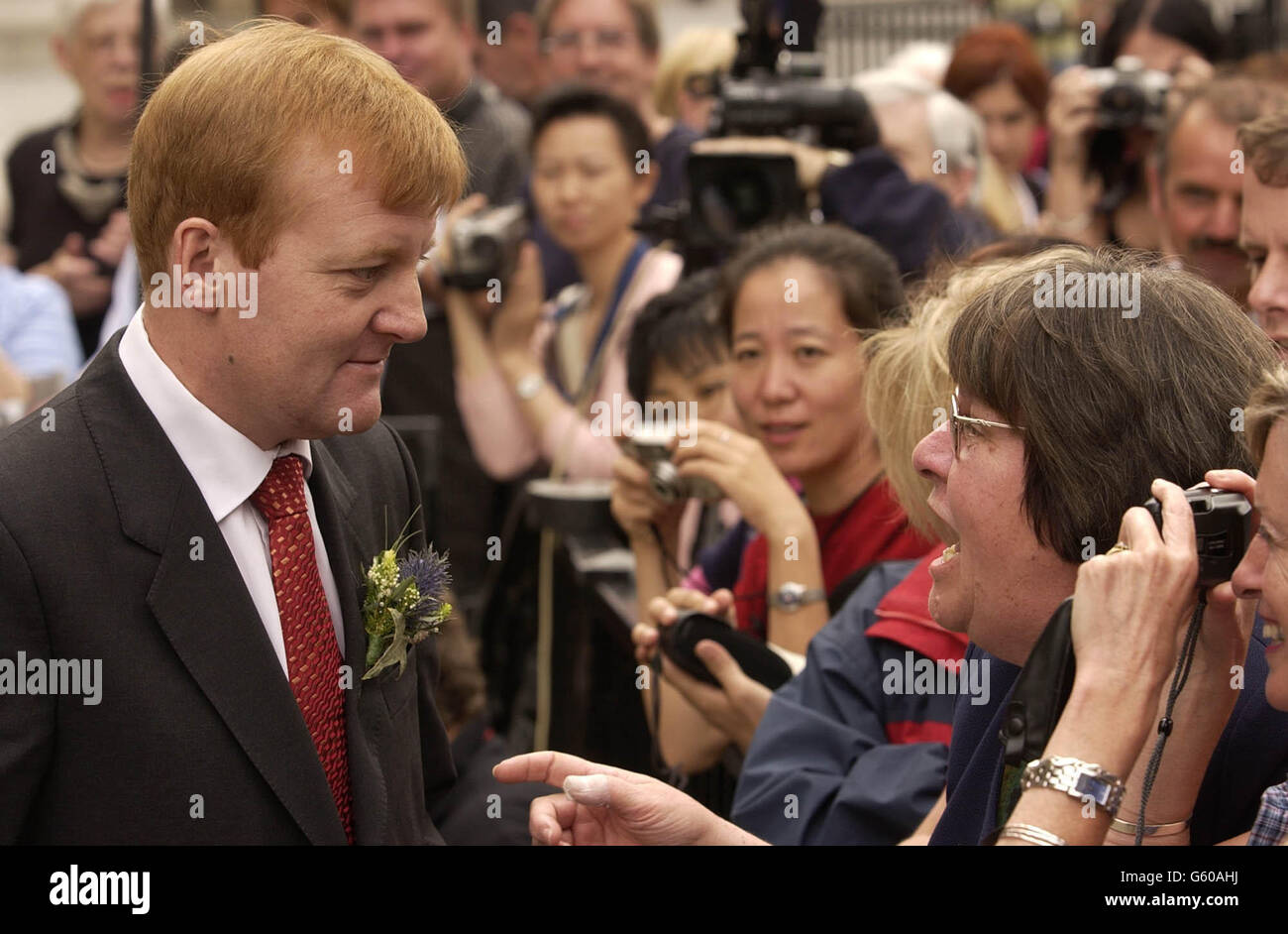LibDem leader Charles Kennedy receives the well-wishes of his former ...