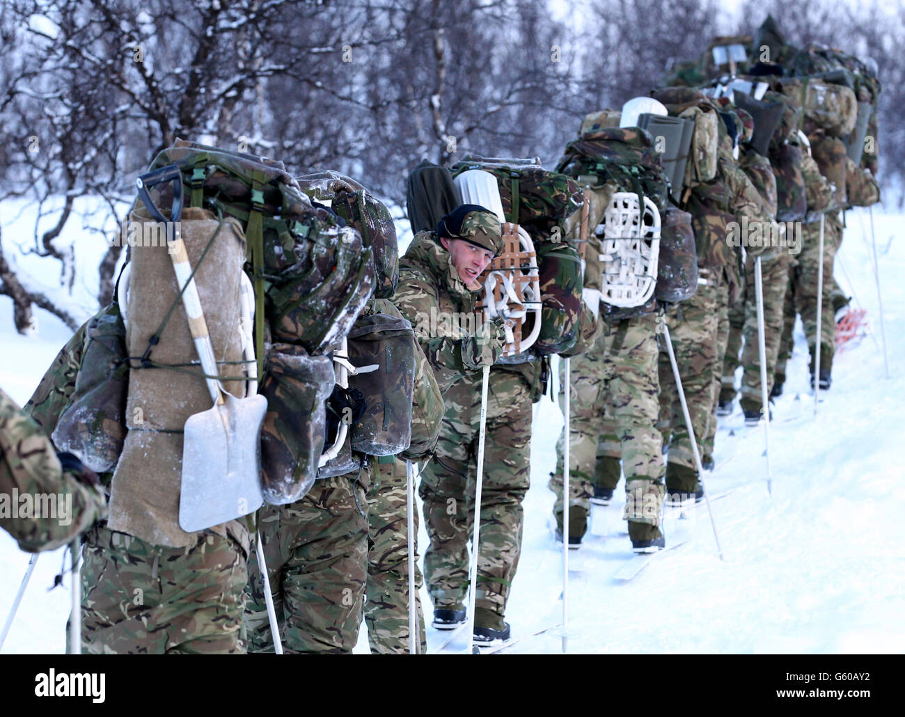 Marine ross marsden from belfast looks back hi-res stock photography ...