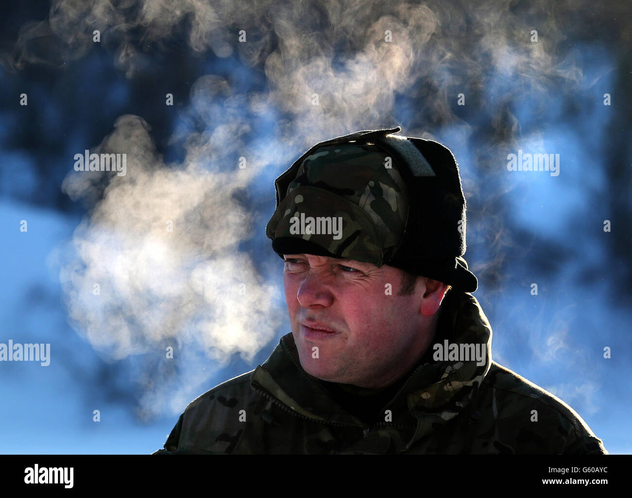 Colour Sergeant Tony Harvey during training, as marines take part in ...