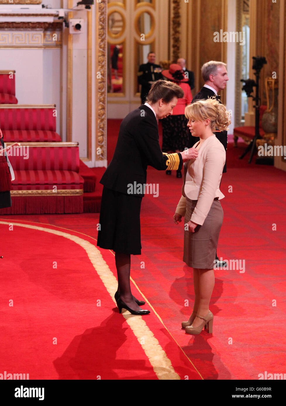 Miss Sophie Wells from Newark is made an MBE by the Princess Royal at ...