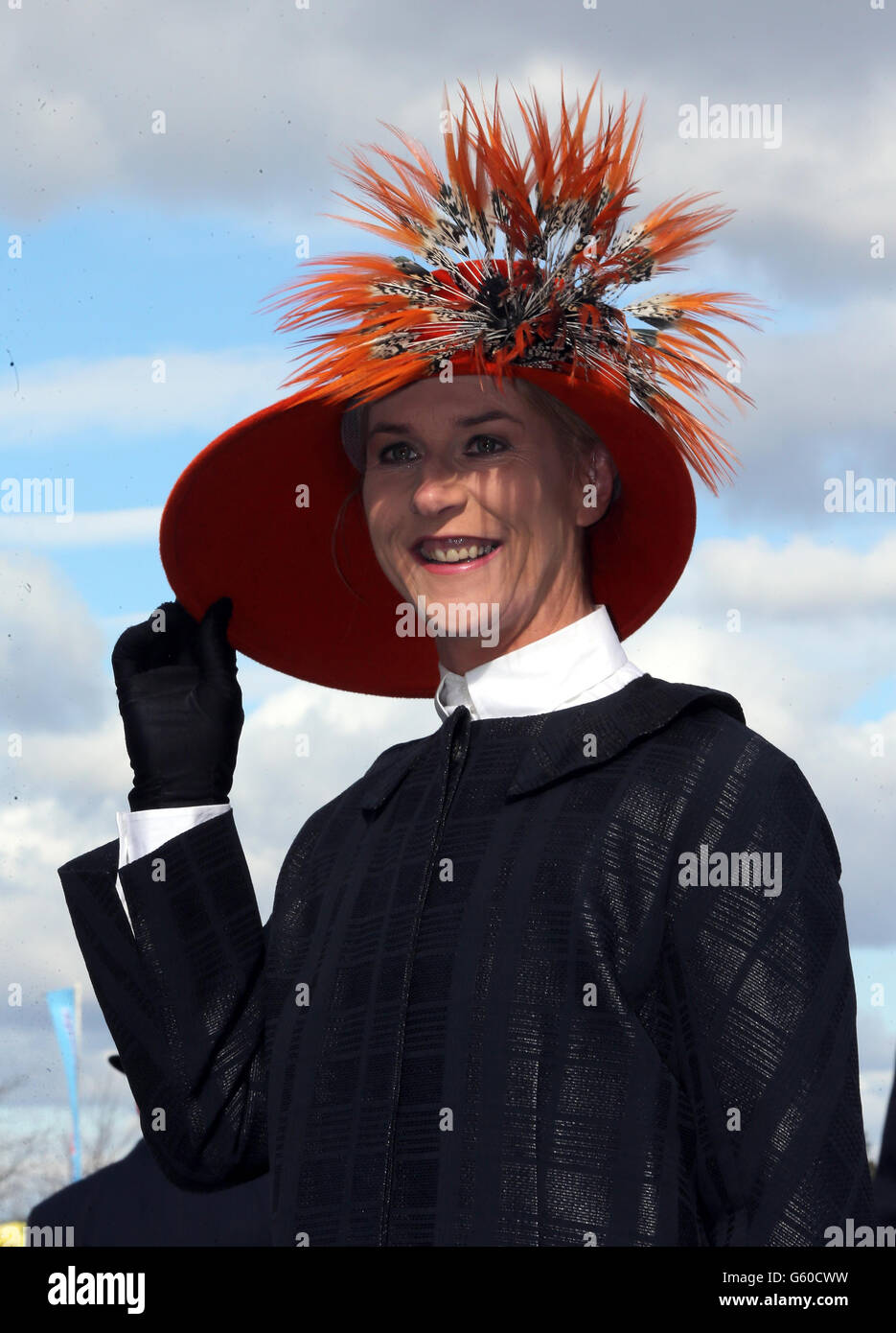 Mary Carty from Kells, Co. Meath poses for a picture during Ladies Day ...
