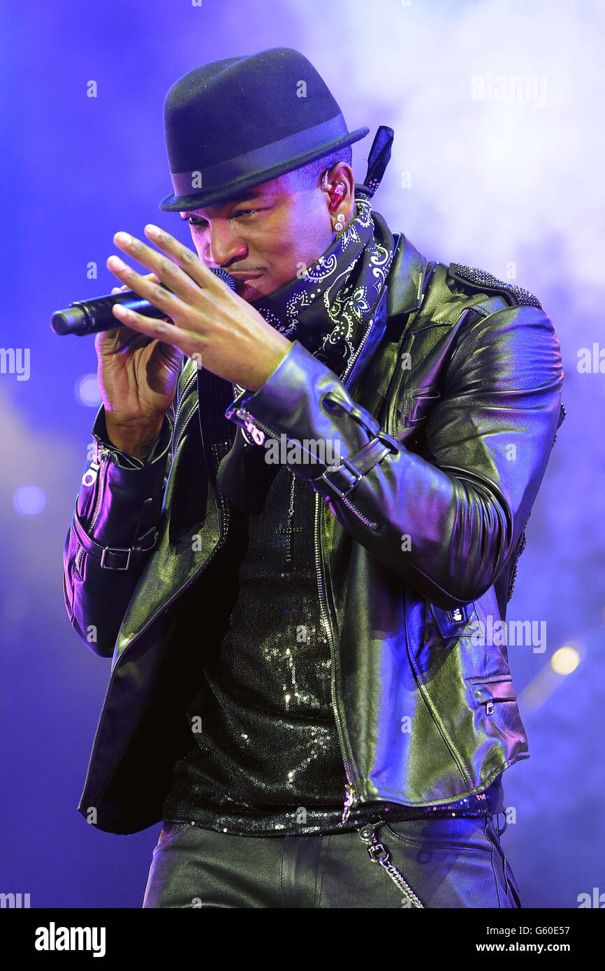 Half length mid performing live onstage mangsm gig concert hi-res stock ...