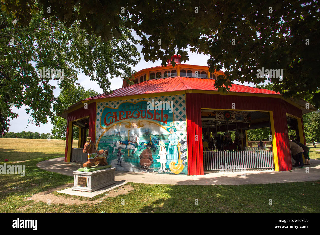 vintage carousel roundabout "merry go round" riverside park Guelph ...
