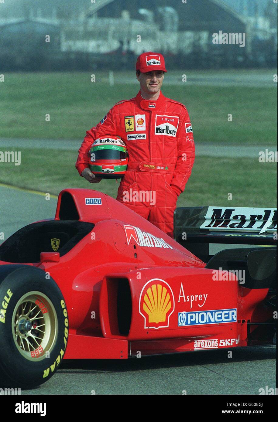 Eddie irvine at the new ferrari launch hi-res stock photography and ...