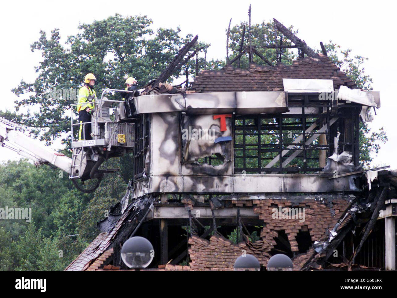 Fire in Tesco's in Berkshire Stock Photo - Alamy
