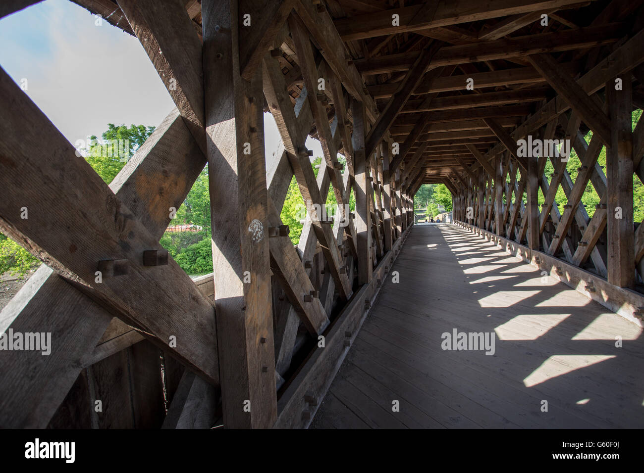 Guelph covered footbridge Canada Stock Photo - Alamy