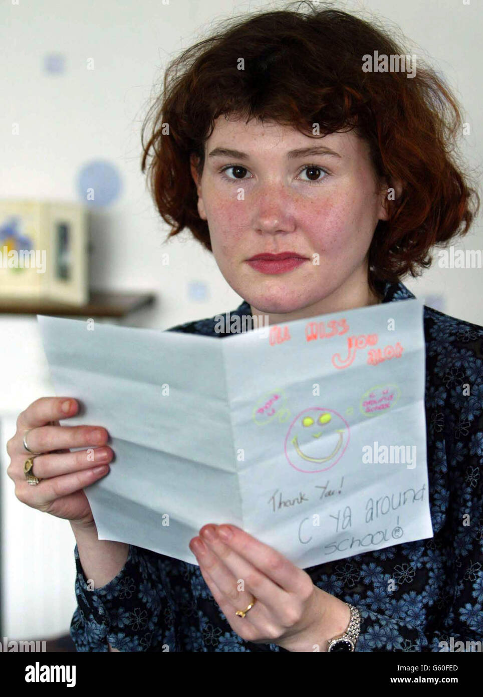 Maxine carr thank card hi-res stock photography and images - Alamy