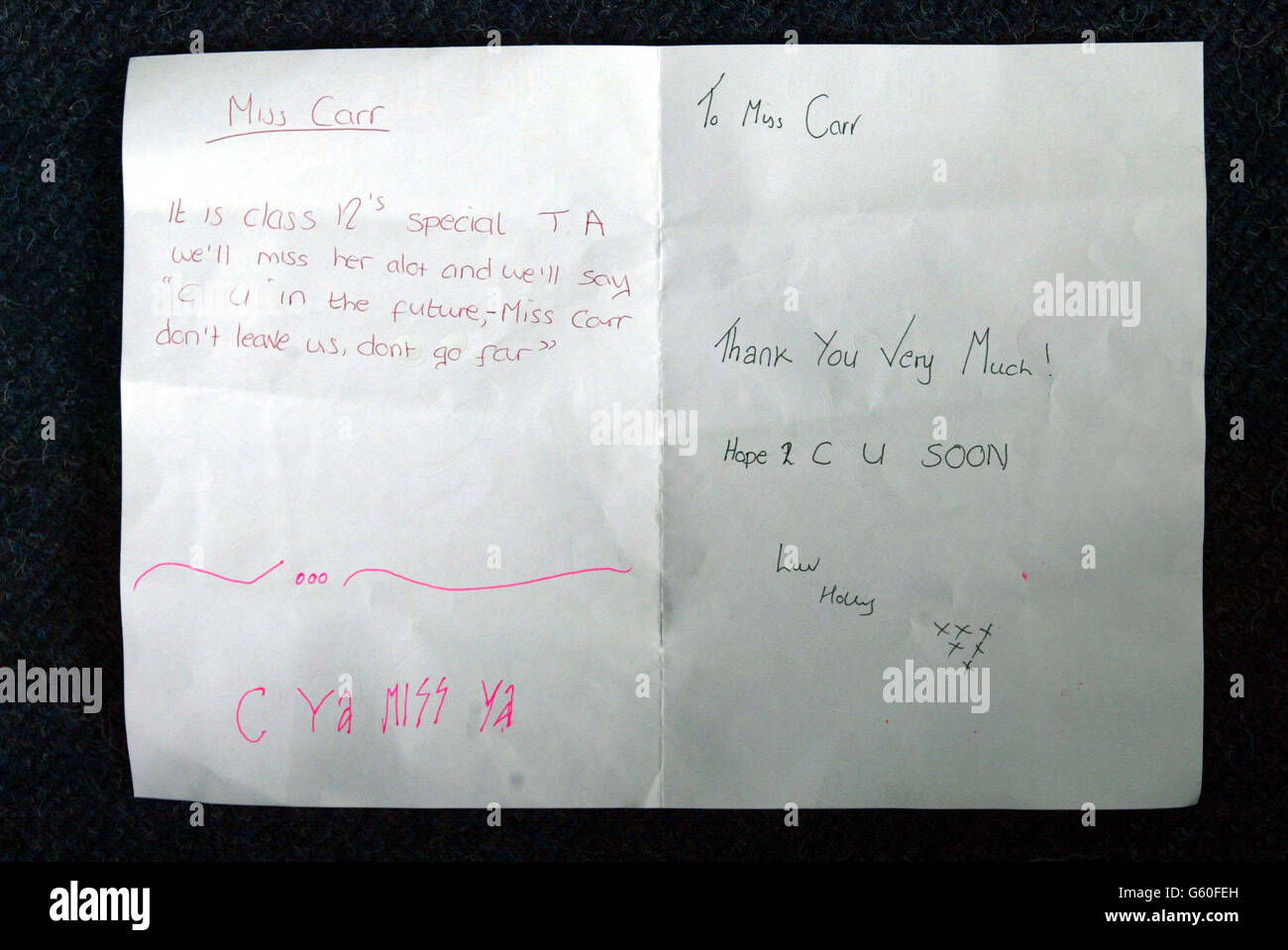 Missing person child hand made card hi-res stock photography and images ...