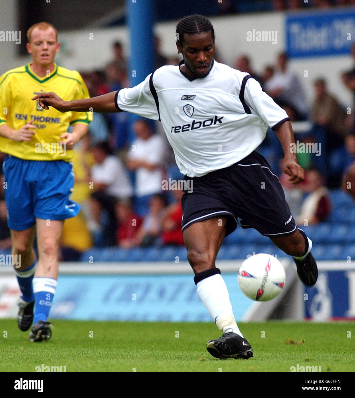 Jay Jay Okocha in action for Bolton Wanderers during their pre-season ...