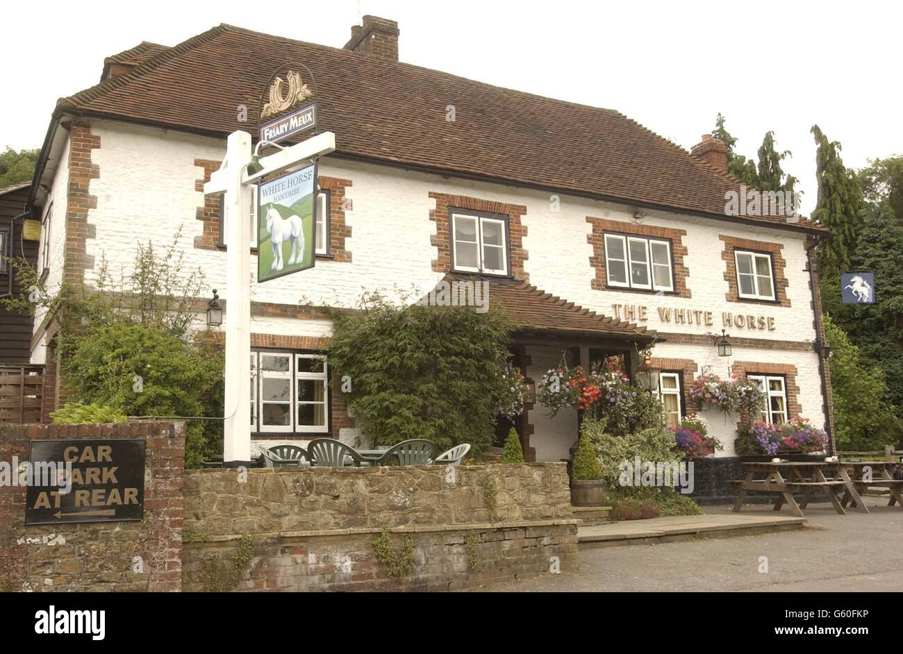 The White Horse Public House in Hascombe, Surrey, where James Ward ...