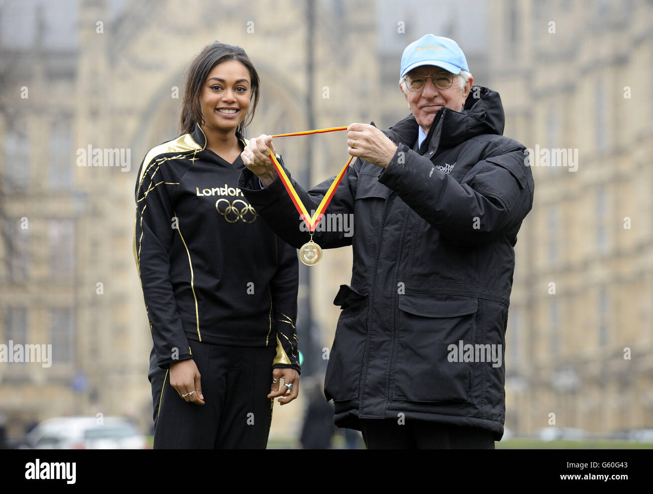 Lord Richard Layard (right) awards London 2012 Olympic Stadium cauldron ...