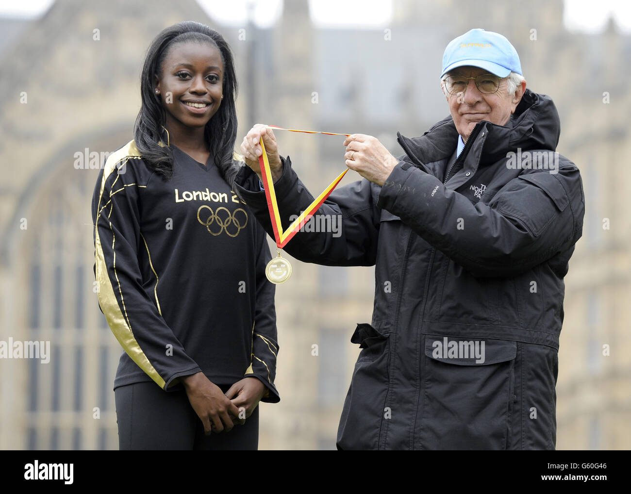 Lord Richard Layard (right) awards London 2012 Olympic Stadium cauldron ...