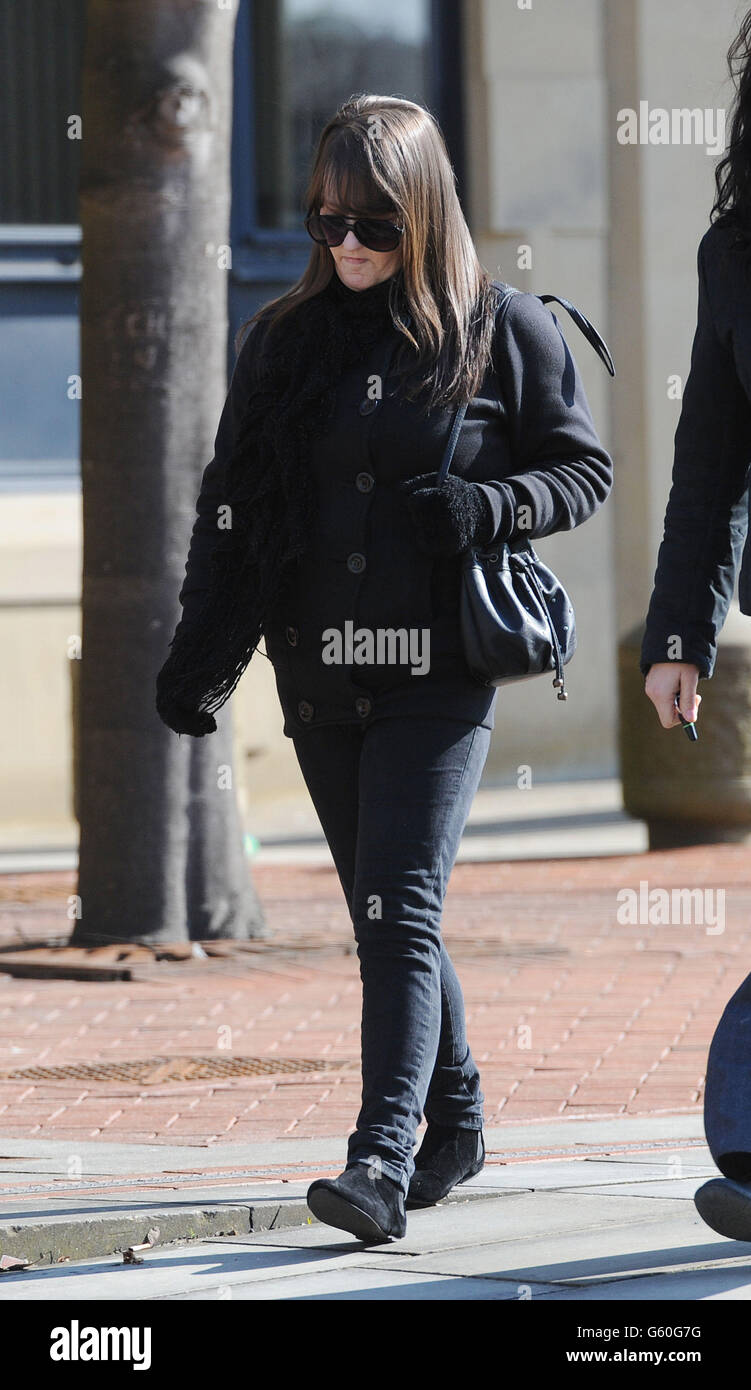 Amanda Hutton outside Bradford Crown Court where she is charged with ...
