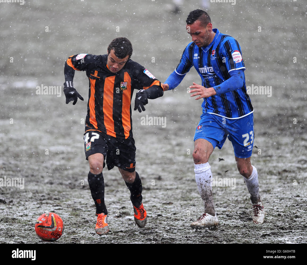 Barnet's Kyle De Silva (left) and Cheltenham's Kaid Mohamed (right ...