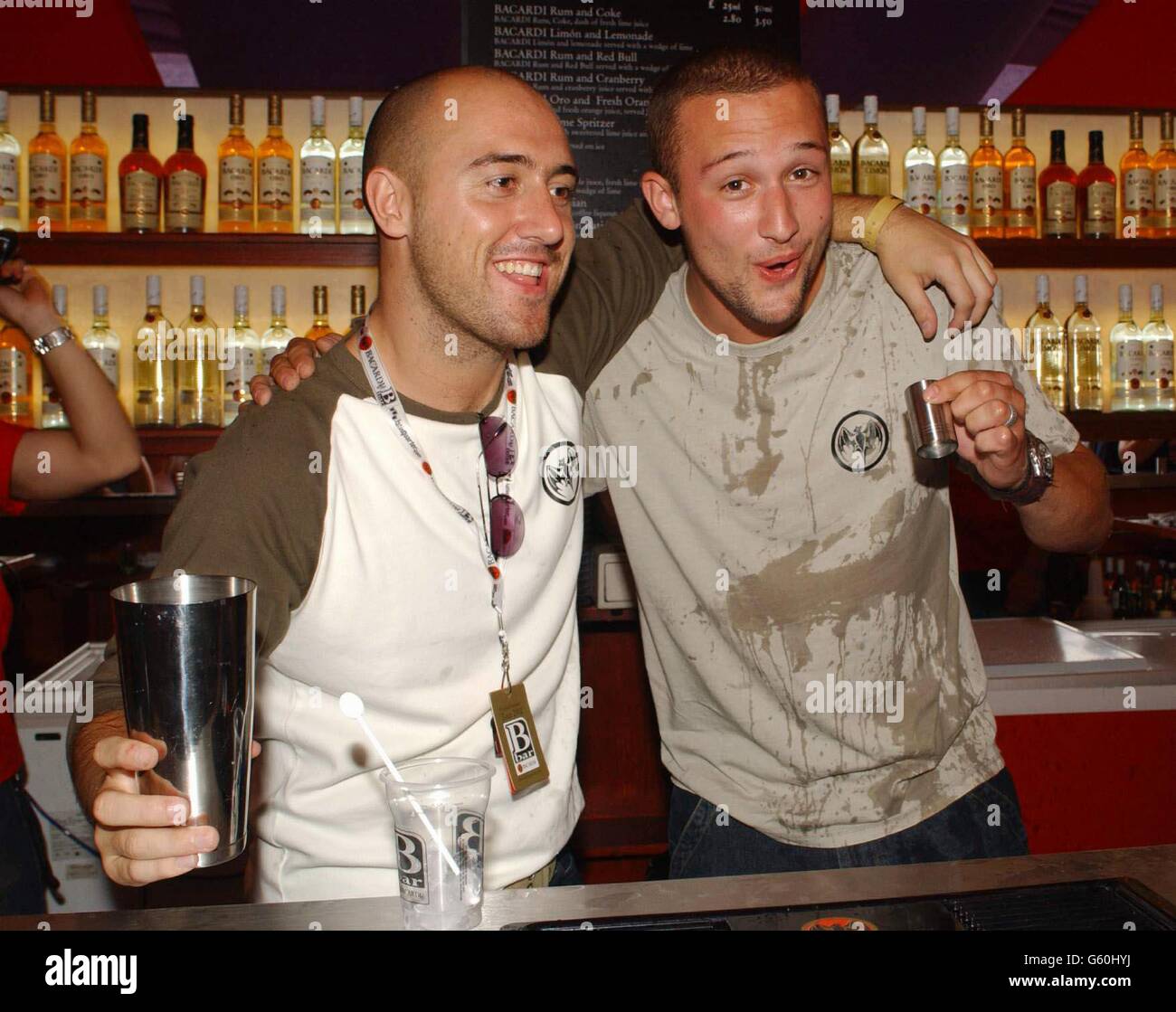 Big Brother 3 contestants PJ Ellis and Spencer Smith in the Bacardi ...