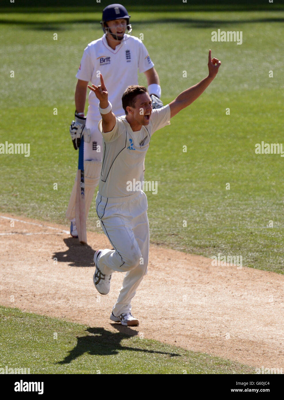 Cricket third test new zealand england day three eden park hi-res stock ...