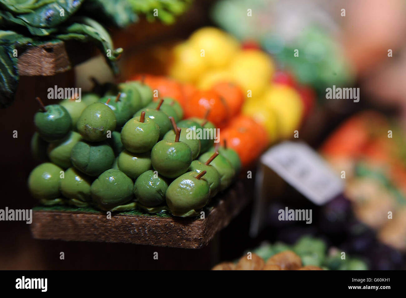 Miniature fruit and vegetables on display during Miniatura 2013 - The ...