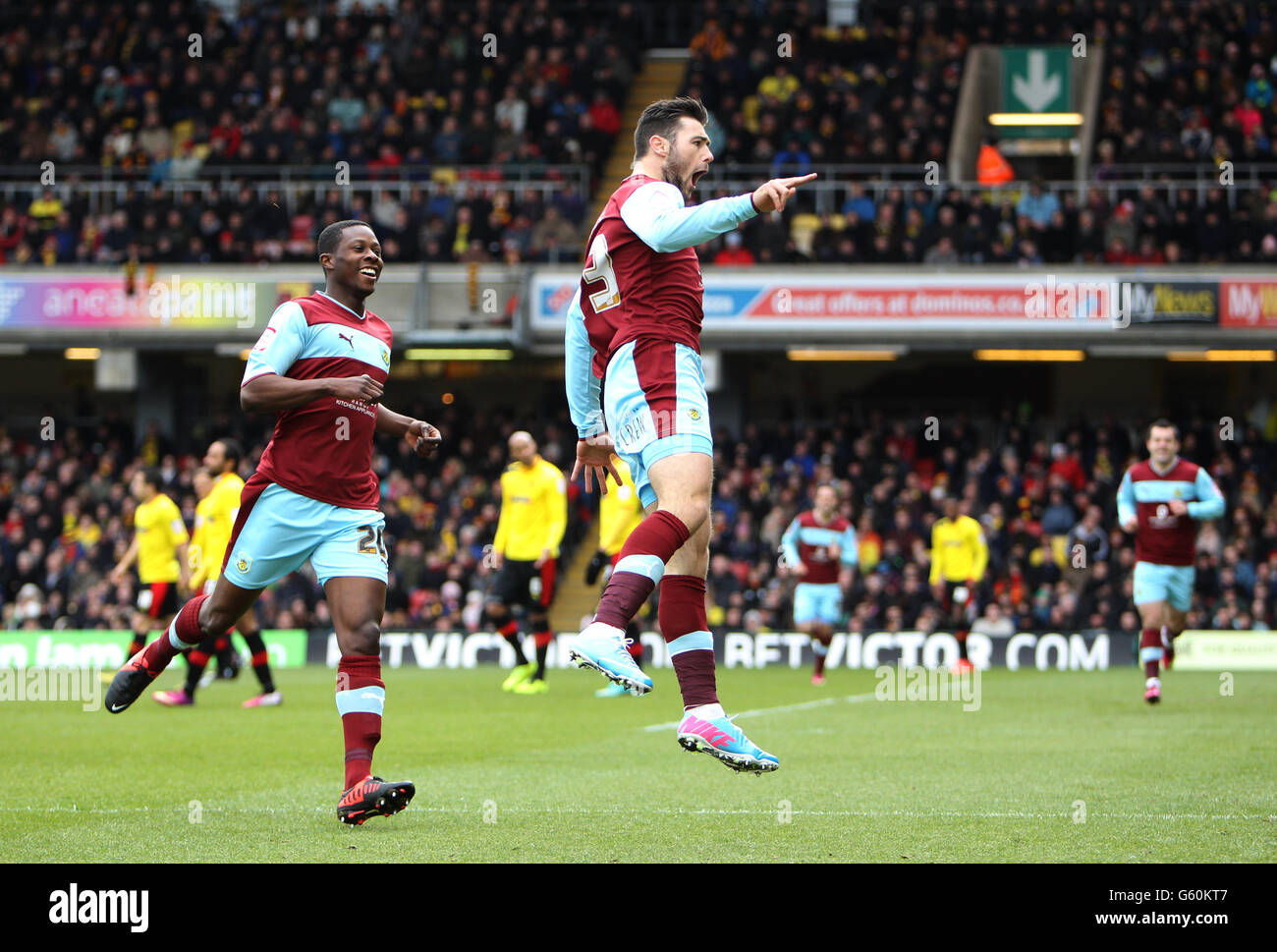 Burnley's Charlie Austin celebrates scoring their first goal of the ...