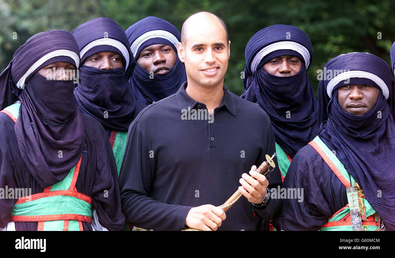 Saif Gaddafi - Art Exhibition Stock Photo - Alamy