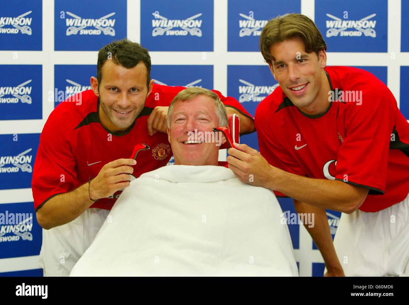 Man UTD Players & Manager at Launch Stock Photo - Alamy