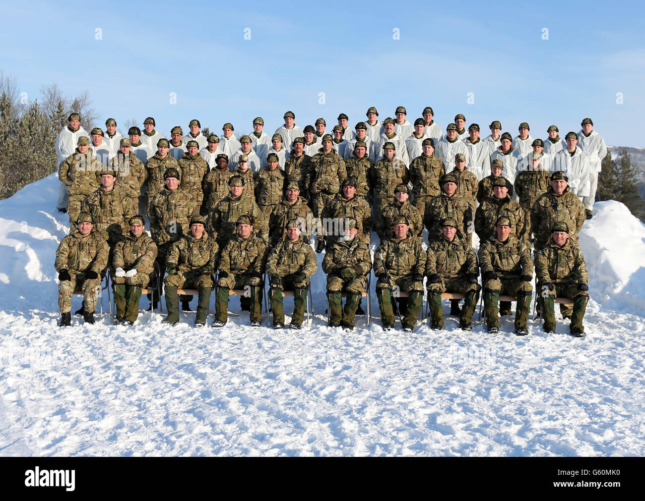 Royal Marines Commando Reservists training in Norway Stock Photo - Alamy