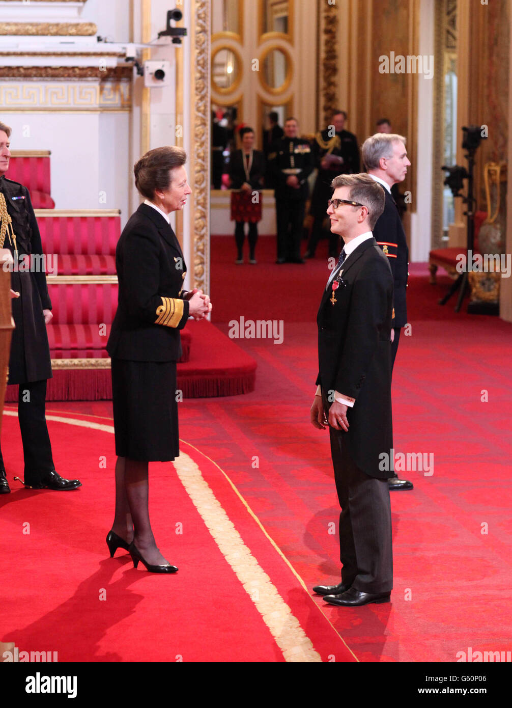 Mr Gareth Malone from London is made an OBE by the Princess Royal at ...