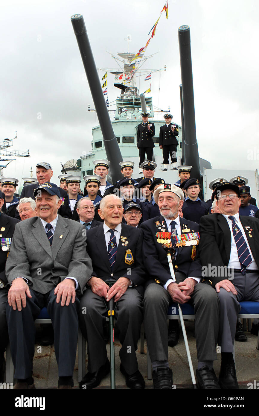 Veterans of HMS Belfast help celebrate her 75th birthday on HMS Belfast ...