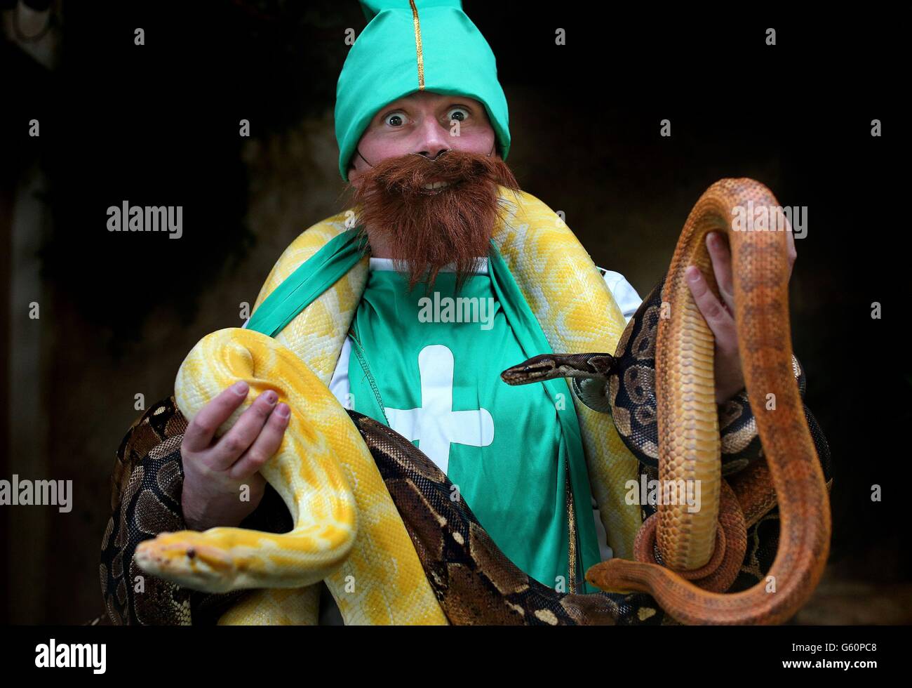 James Hennessy aka 'St Patrick' finds that not all the snakes were ...