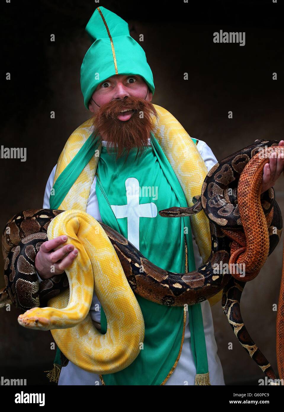 James Hennessy aka 'St Patrick' finds that not all the snakes were ...