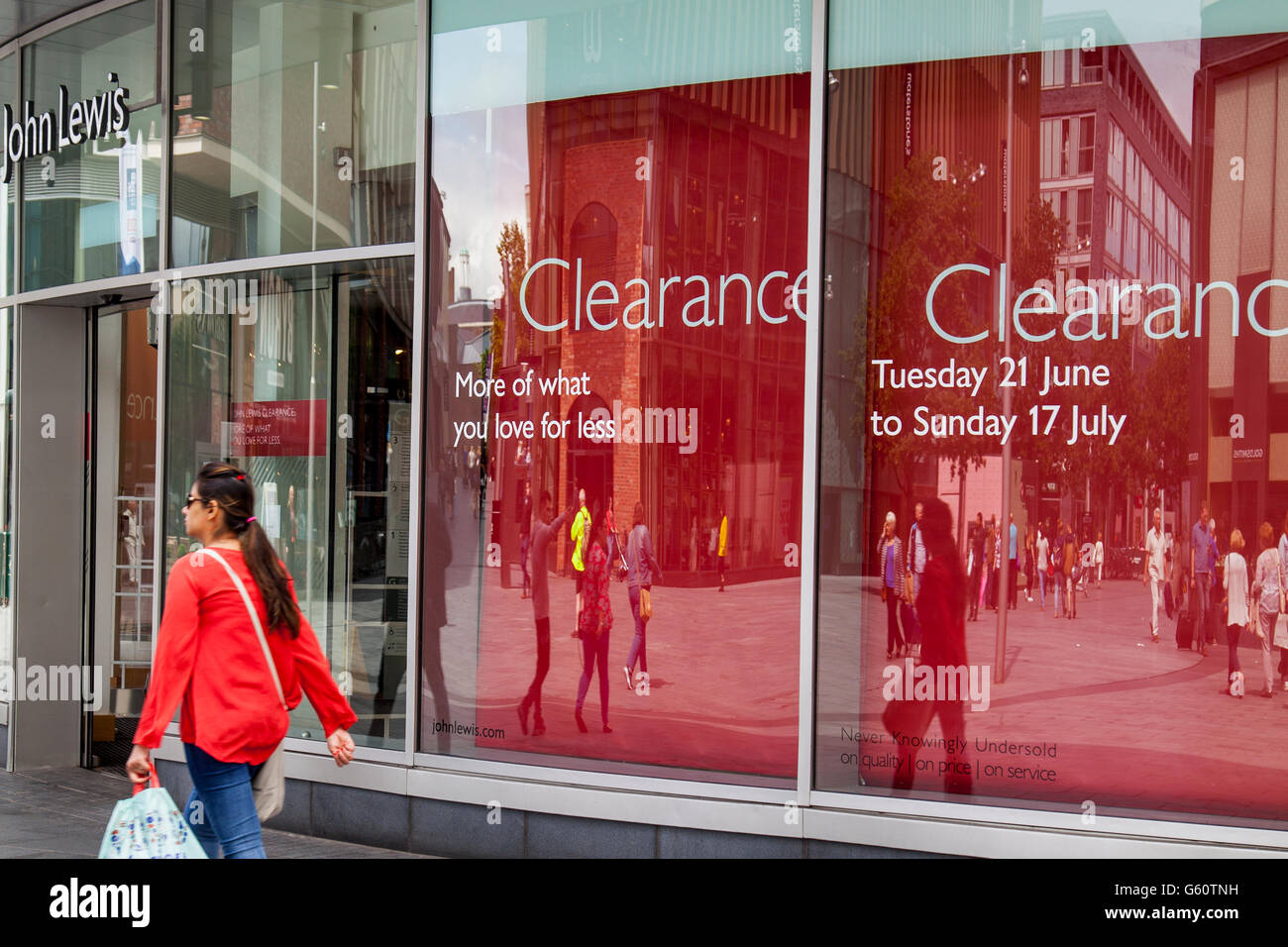 Passer-by John Lewis store in Liverpool One retail hub as it stages its ...