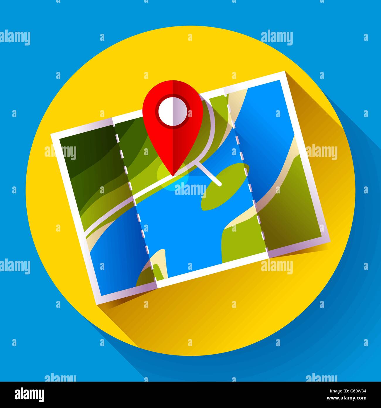 Pin on the map. Vector icon Stock Vector Image & Art - Alamy