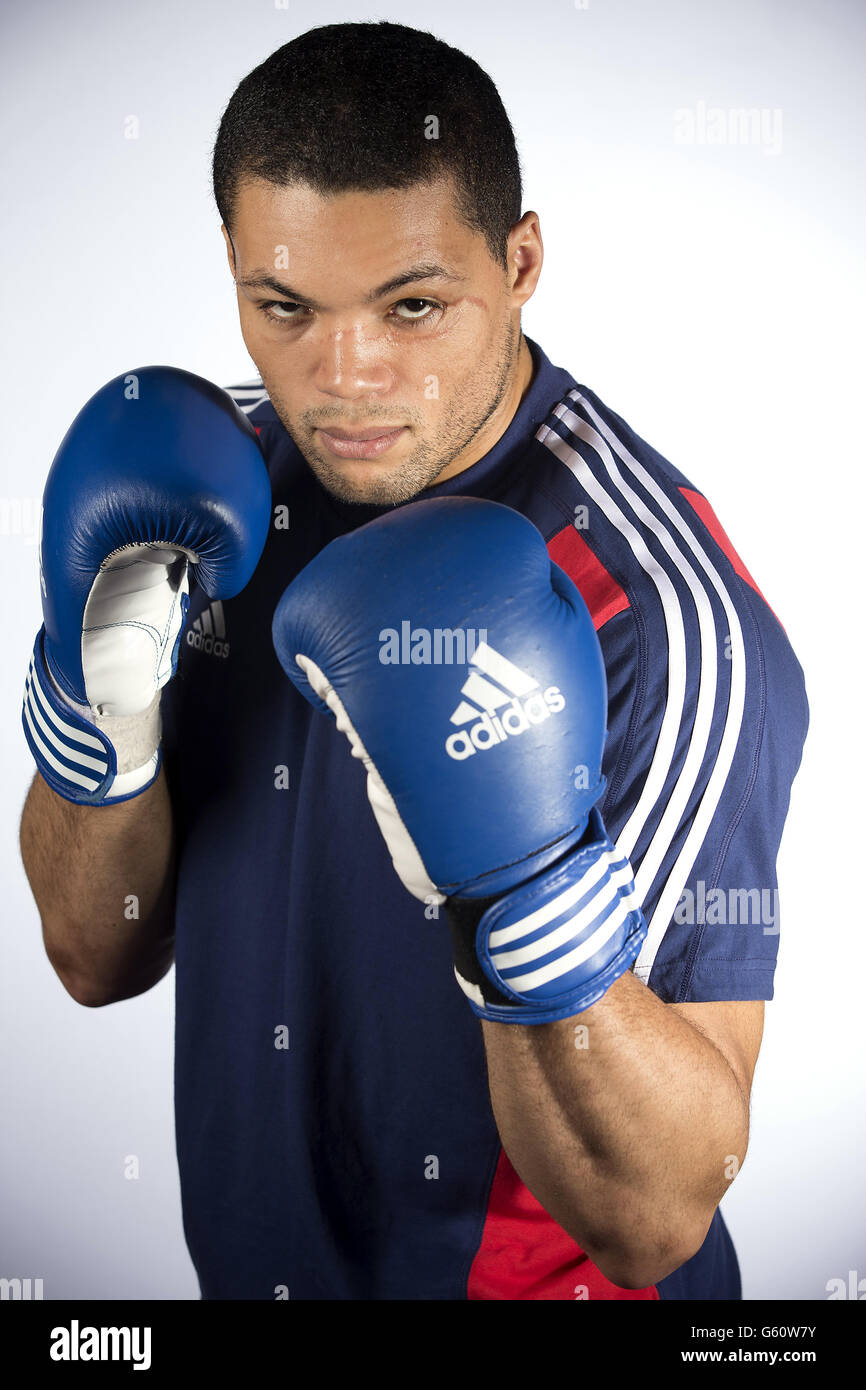 Great Britain's Joe Joyce poses for photos after a training session at ...
