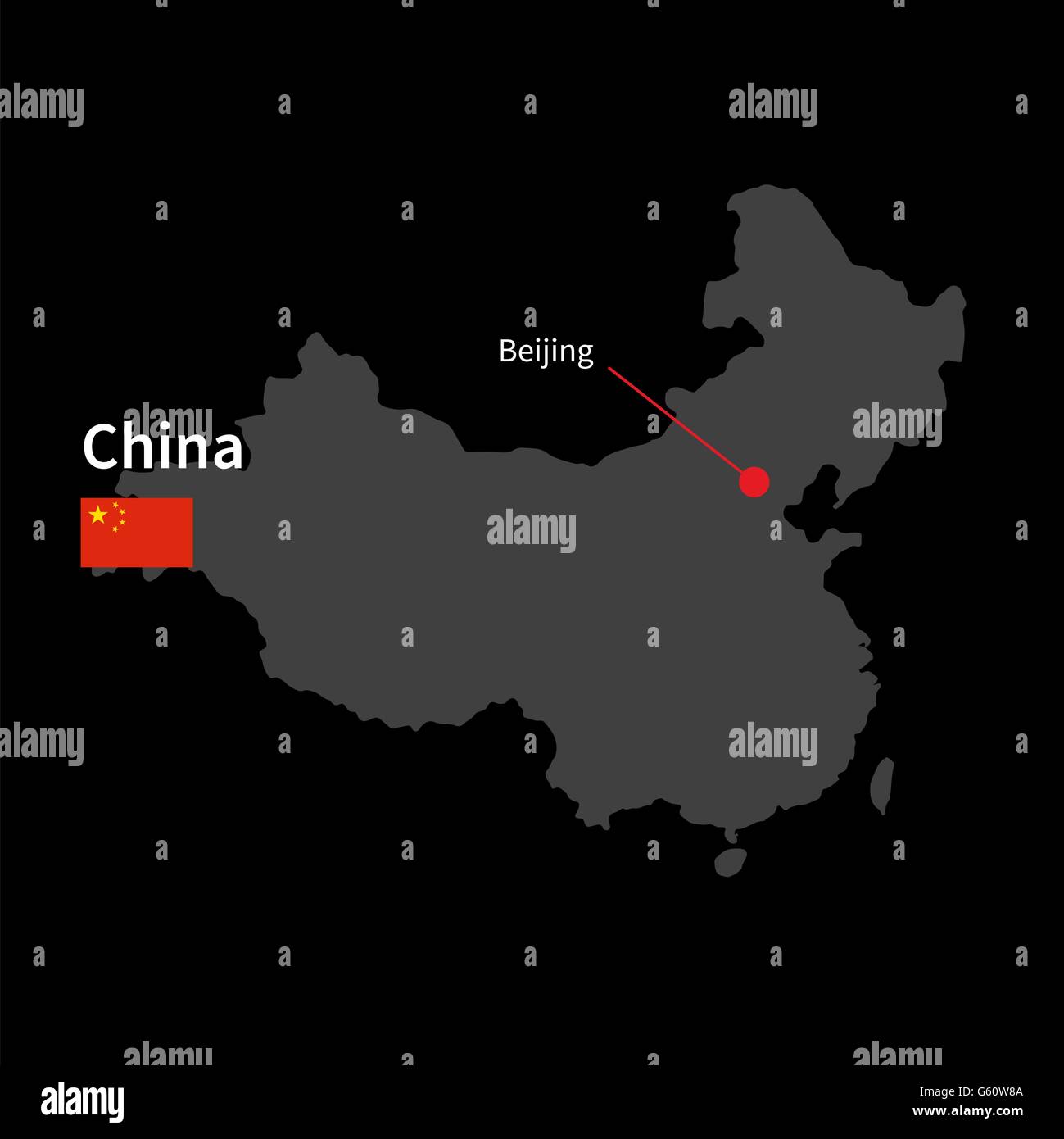 China political map capital beijing High Resolution Stock Photography ...