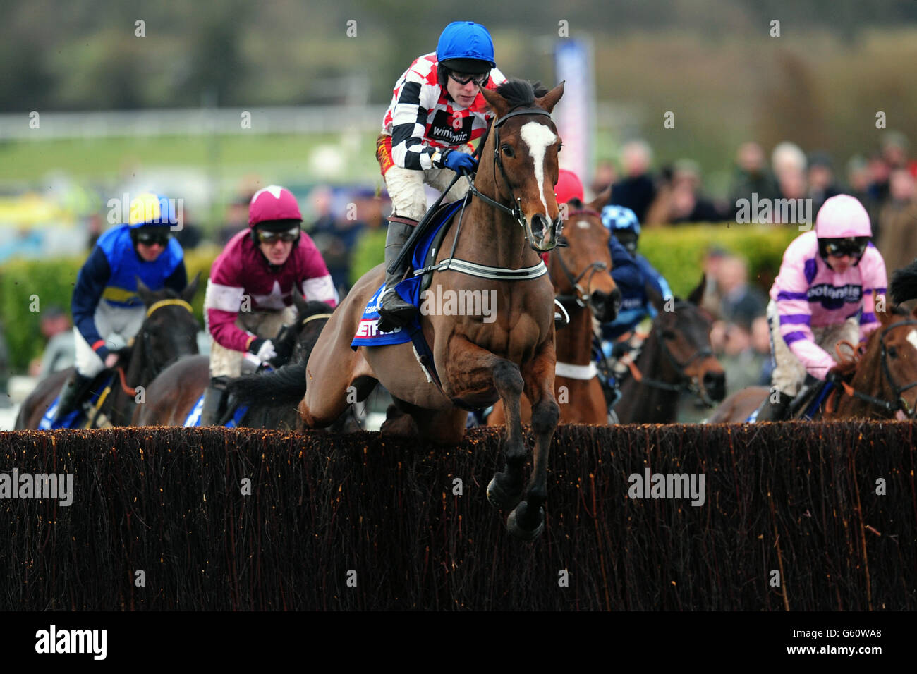 Jockey Tom Scudamore on Wayward Prince leads the Betfred Cheltenham ...