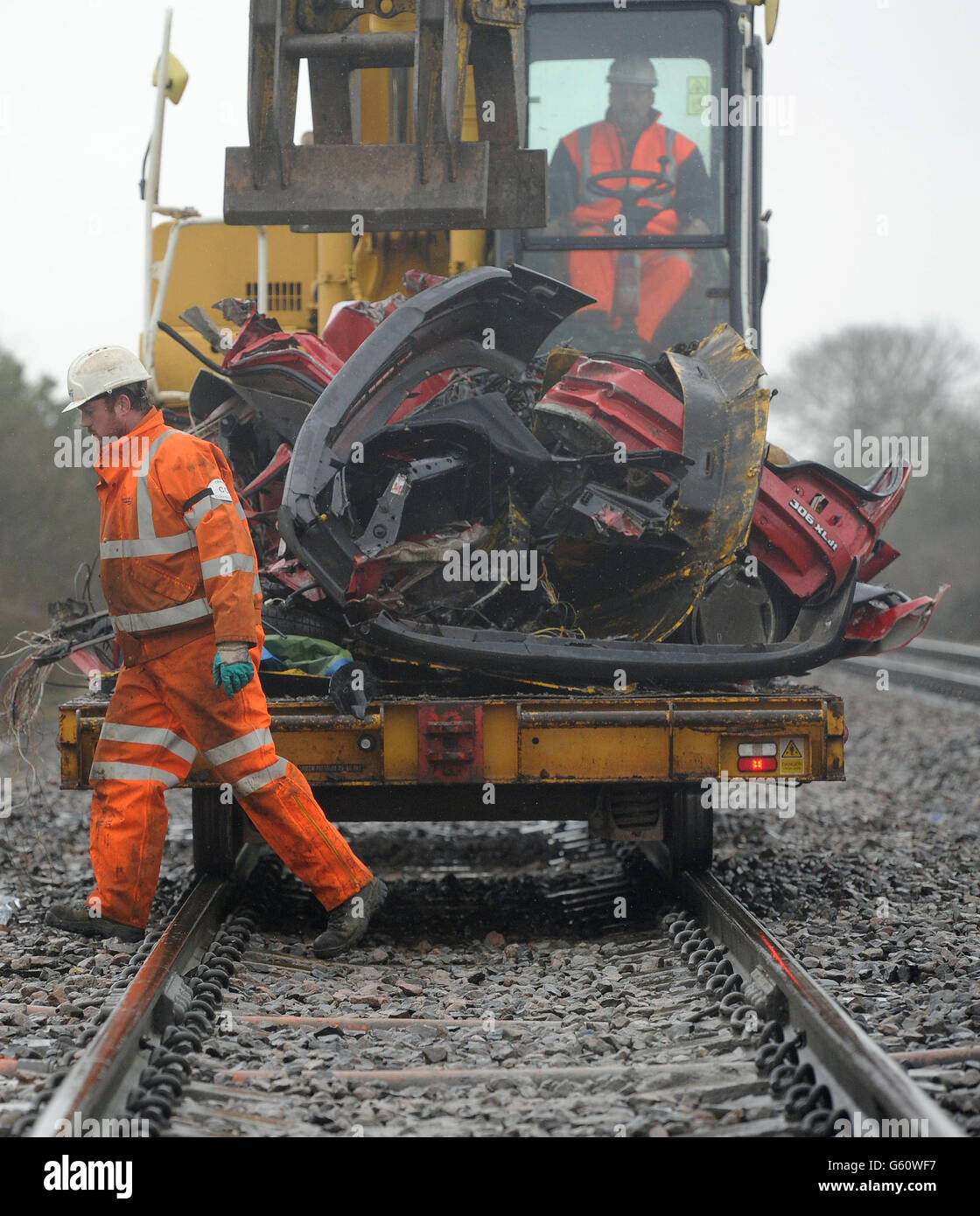 Level crossing crash Stock Photo - Alamy