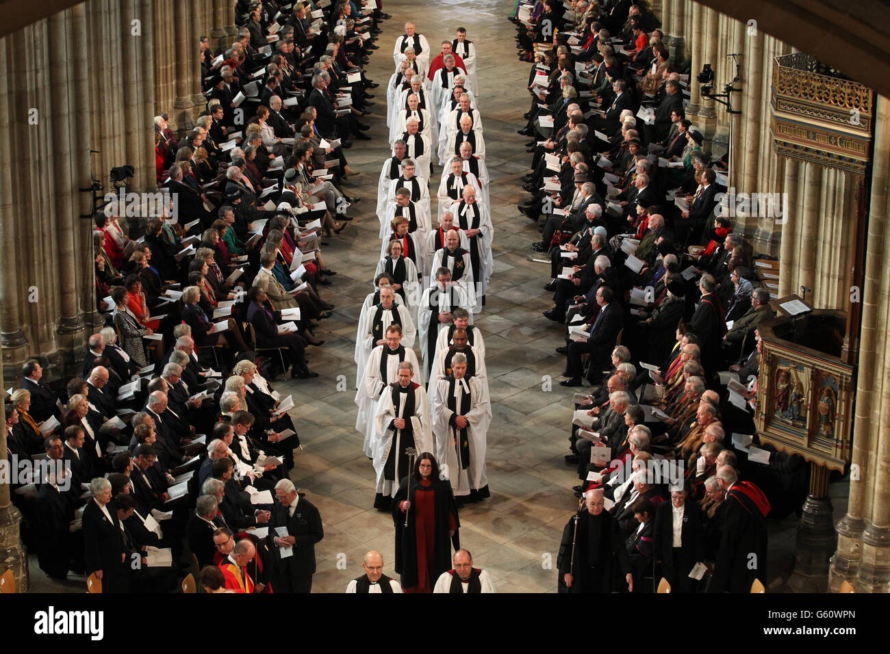 A procession at the start of the enthronement service of The Most ...