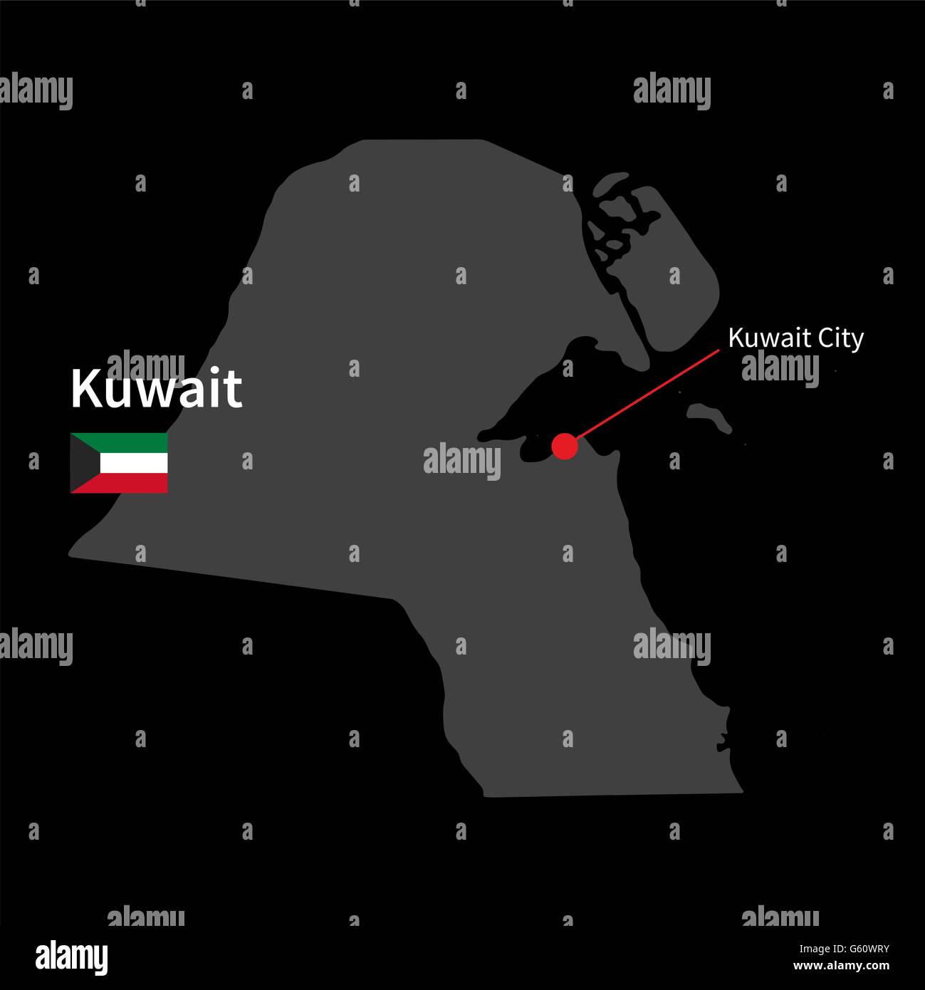 Map of kuwait city hi-res stock photography and images - Alamy