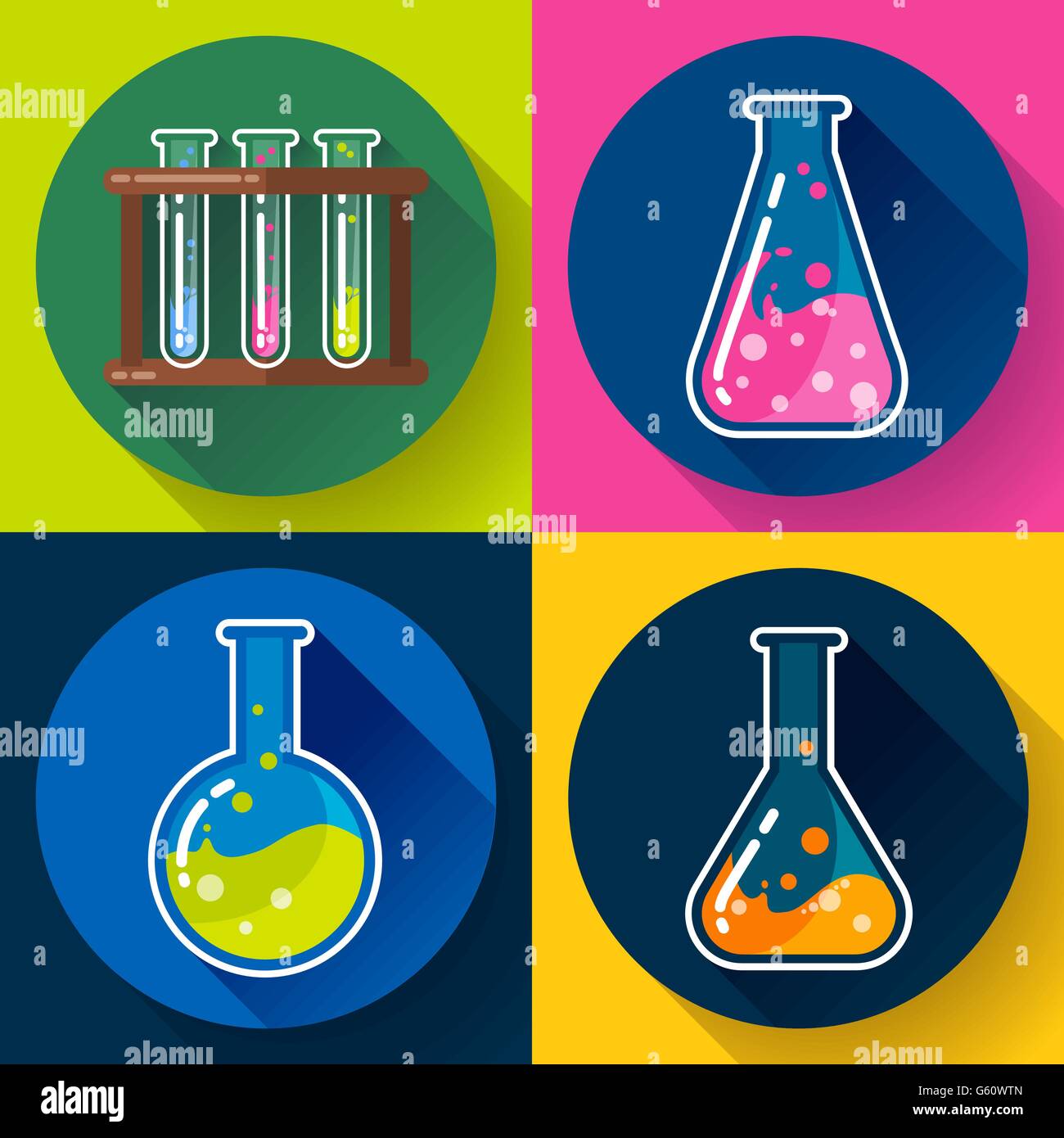 Volumetric flasks Stock Vector Images - Alamy