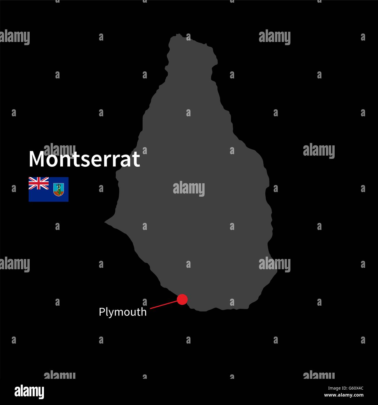 Montserrat outline hi-res stock photography and images - Alamy